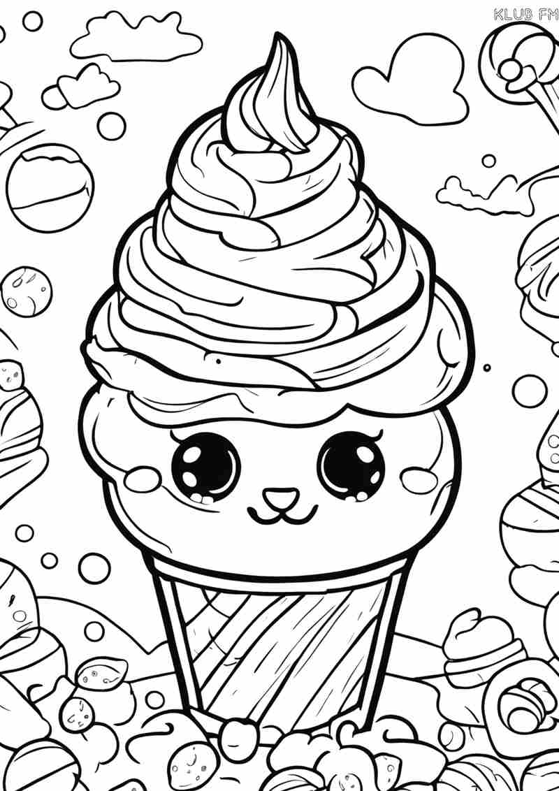 Lody kolorowanka - wszystkie smaki czekają na Twoje kredki
